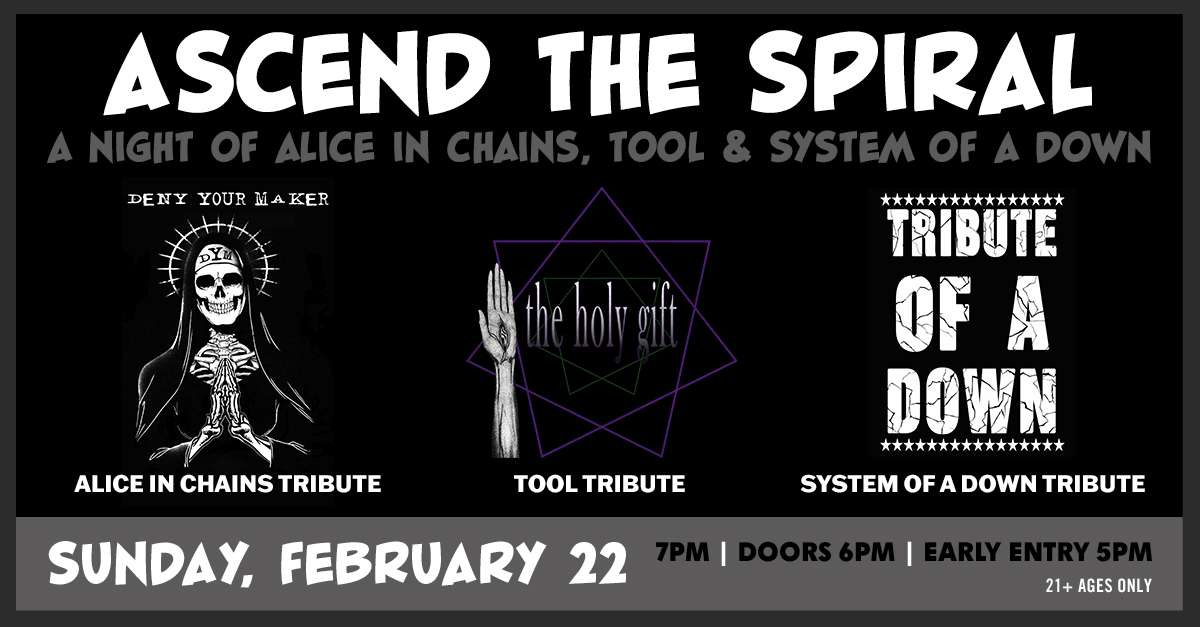 Ascend the Spiral: A Night of Tool, System of a Down, and Alice in Chains | Drusky Entertainment ...